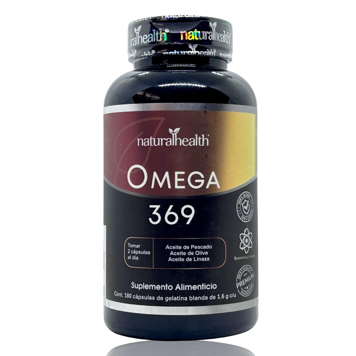 Omega 3 6 9 Aceite de Pescado Oliva Linaza 180 cáps Natural Health ...