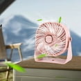 Qiweii USB Rechargeable Desktop Hanging Fan, 3-Speed High Wind Mini ...