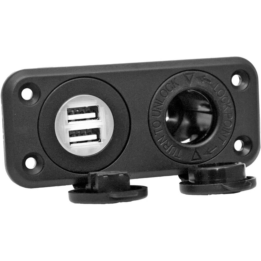 Prime Products 08-6410 12V Receptacle with Dual USB Ports - Walmart.com