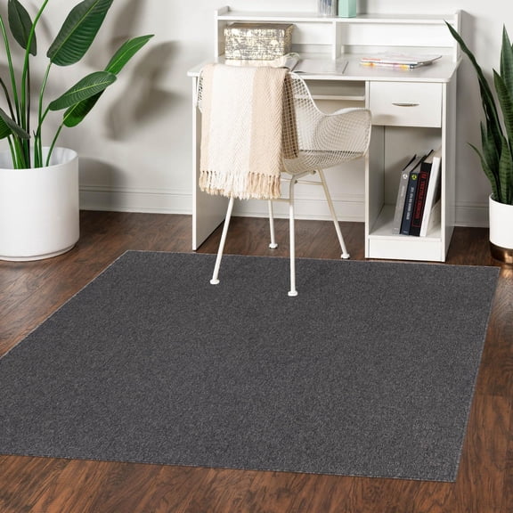 Unique Loom Everyday Solid Collection Area Rug - Mono (3' 3" Square ...