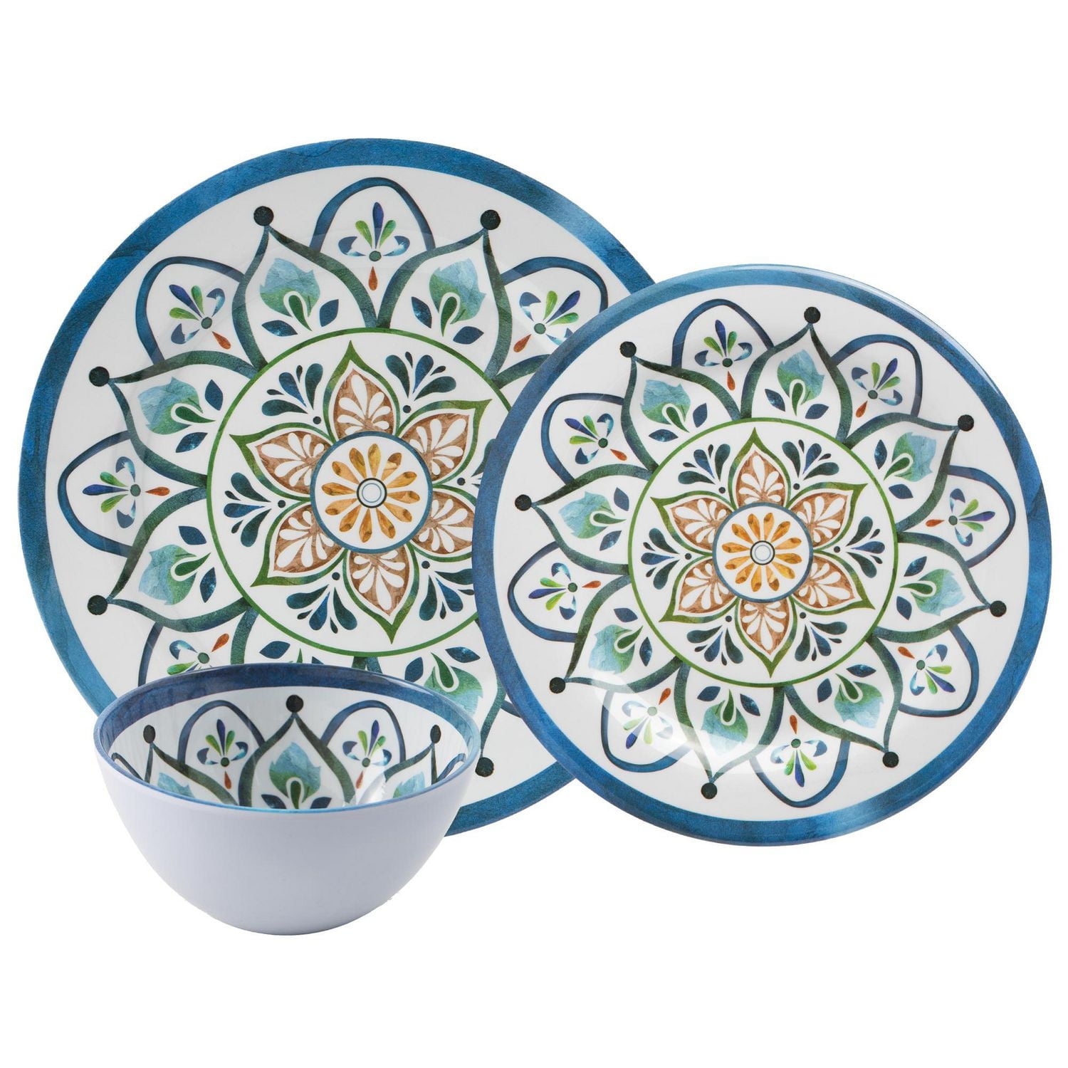 Click here for Safdie & Co. Mosaic Melamine Dinnerware 12pc Set prices