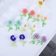 Boho Flower Seed Beaded Drop Dangle Earrings for Women Handmade Rice ...