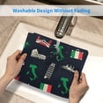 Italy Flag Map Italian Black Retro Mouse Pad Non-Slip Rubber Gaming ...