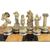 Greek Mythology Olympus Gods Chess Set Antique White 18 Walnut Maple ...