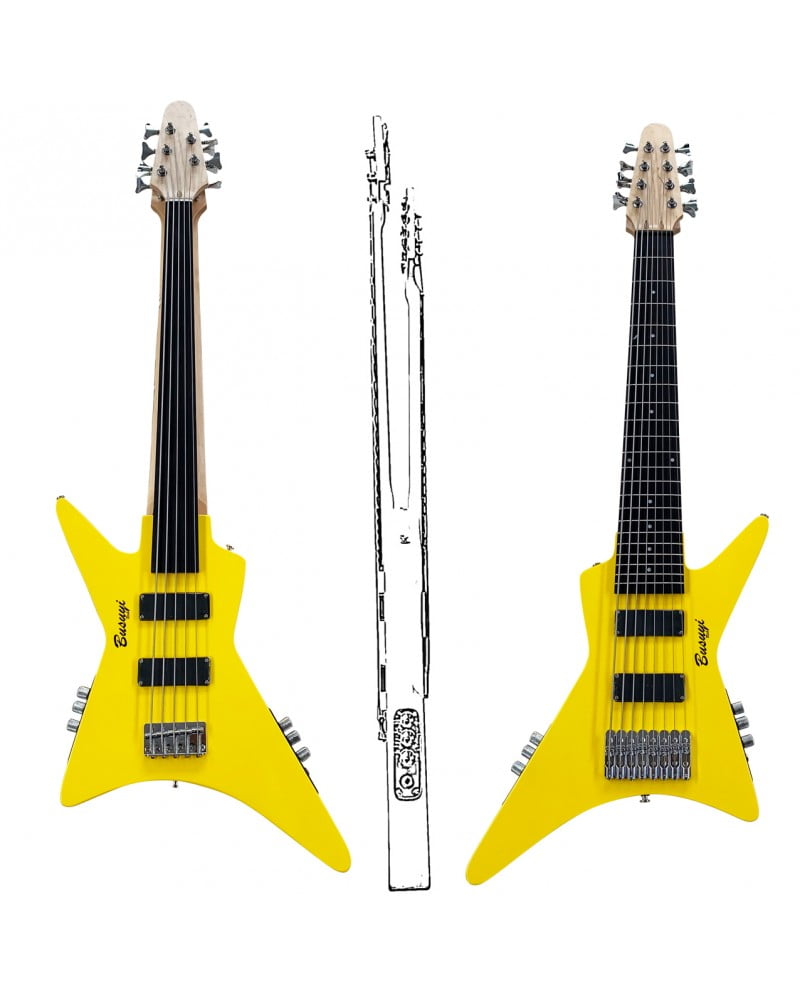 8 String bass/ 5 string Fretless Bass Busuyi Guitar - Walmart.com