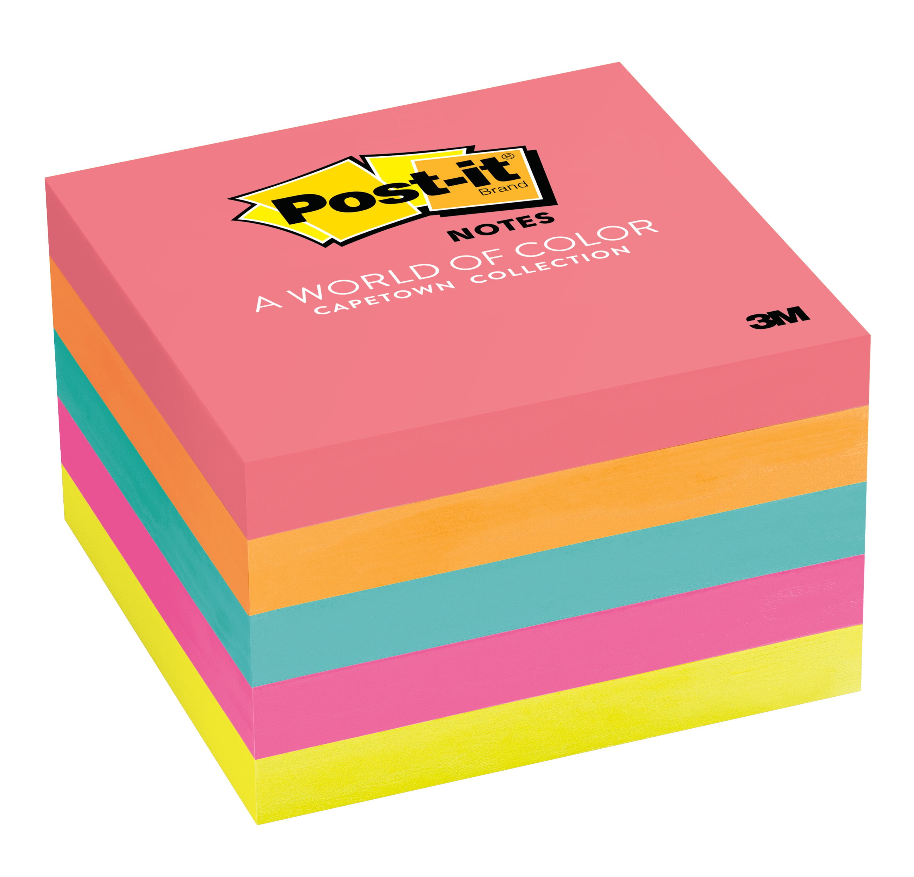 Post-it Original Notes, 3" x 3", Cape Town Collection, 5 Pads - Walmart ...