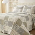 Reversible Lightweight Quilts 3pcs Bedding Set Multi Patterned Coverlet ...