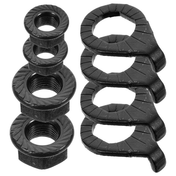 Hims 1 Set Bike Nuts Wheel Axle Nut and Safety Hanger Kit Bike Steel Flange Nuts - Walmart.com
