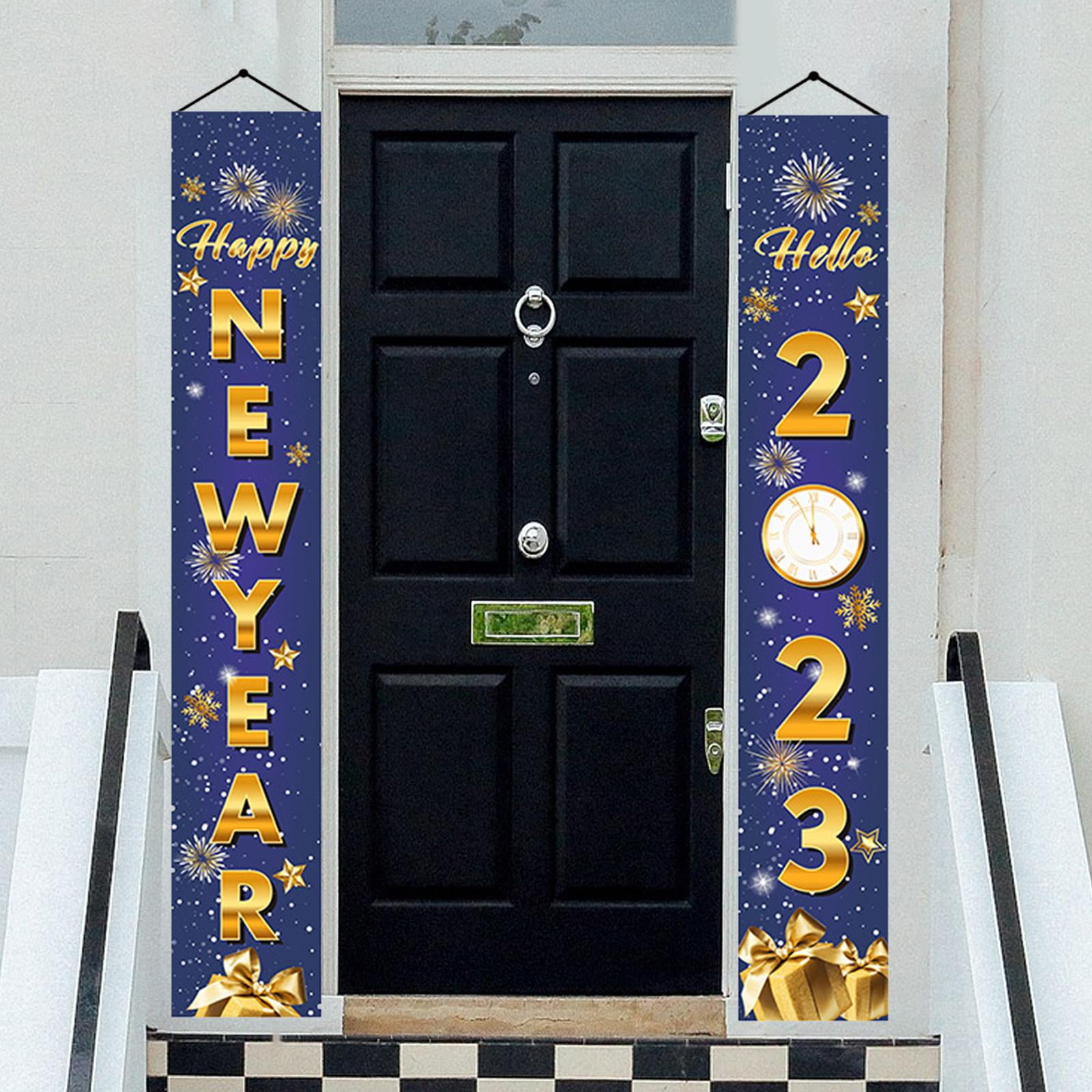 New Year Porch Sign Hanging Decoration Photo Props Party Sign for ...