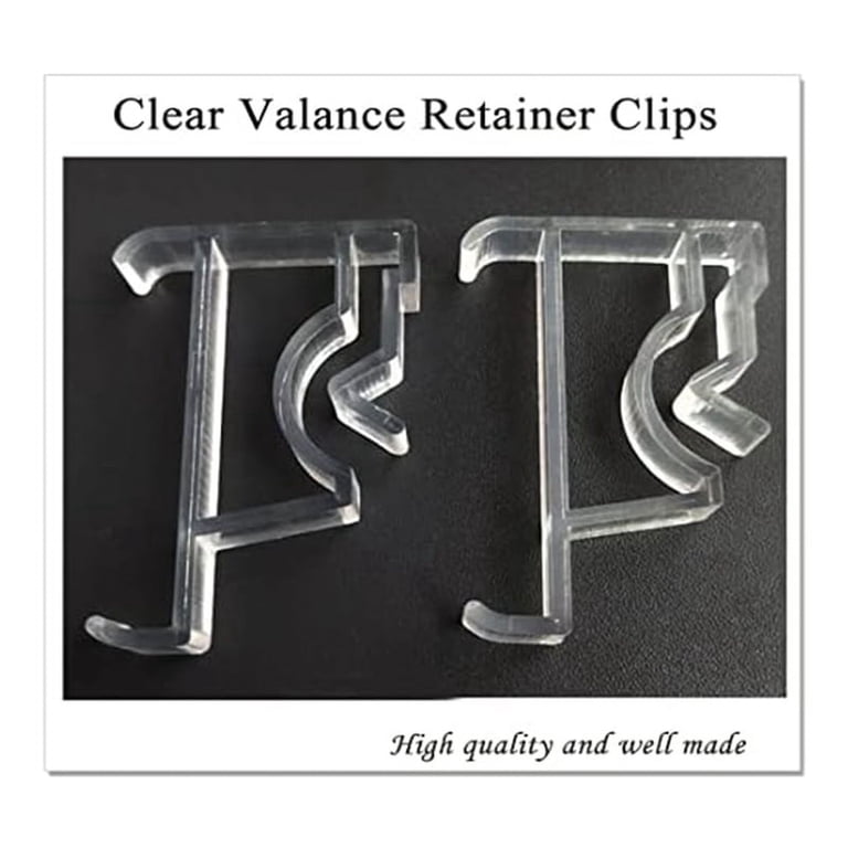 Pink Curtains, Drapes And Valances 12-Pack Clear Valance Retainer Clips ...