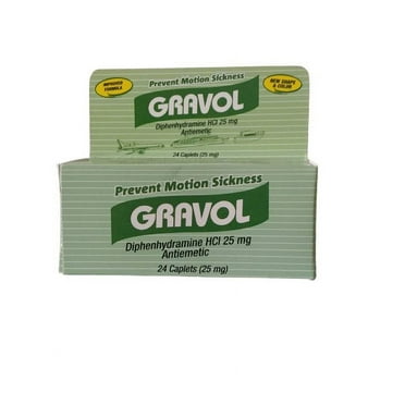 Gravol Motion Sickness Relief and Nausea Prevention, Easy to Swallow ...