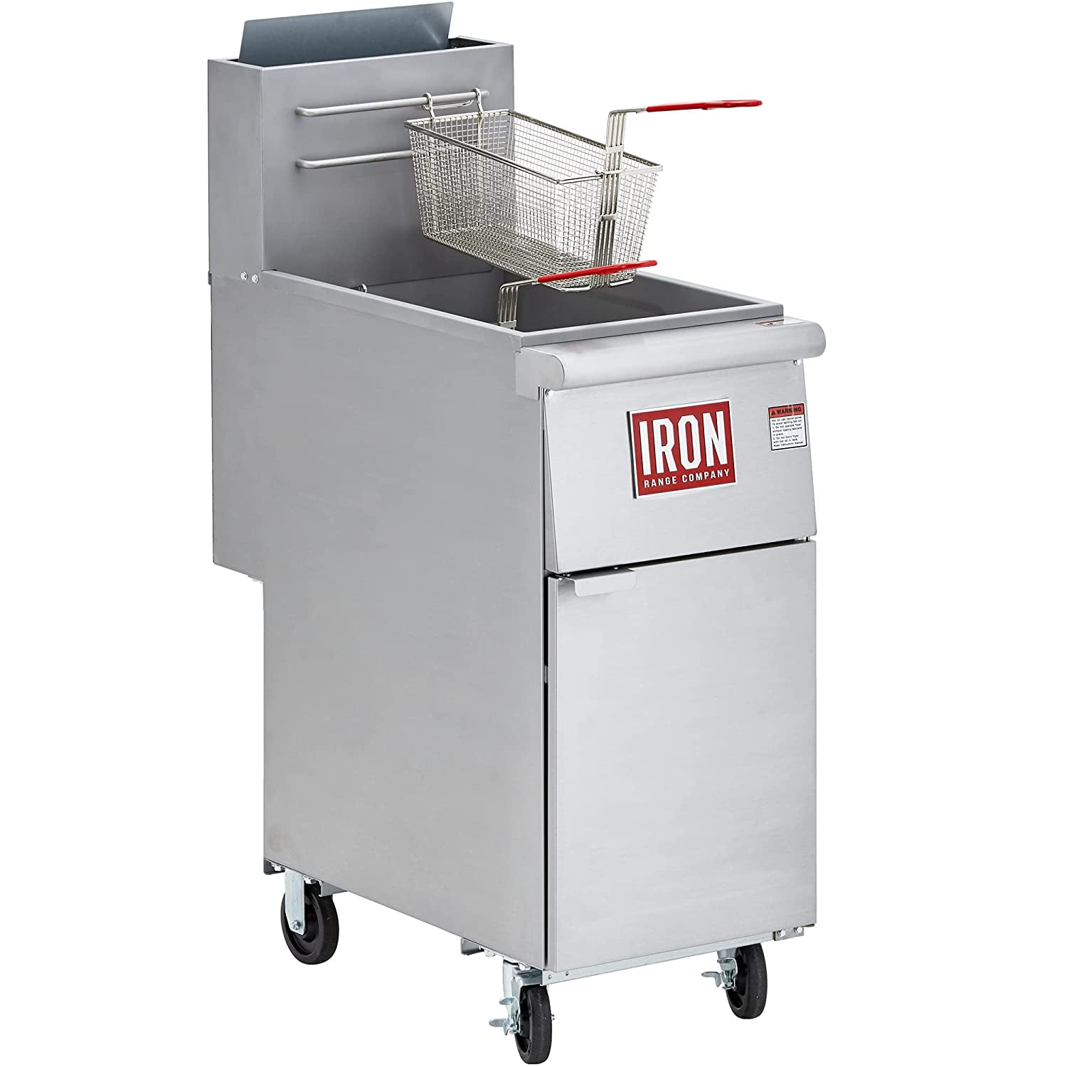 Iron Range IRF-50 50 Lbs. Commercial Free Standing Natural Gas Fryer ...