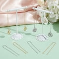 12Pcs 2 Colors Brass Stud Earring Findings with Loops Ear Threads ...