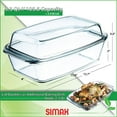 Clear Oblong Glass Casserole by Simax | With High Lid, Heat, Cold and ...
