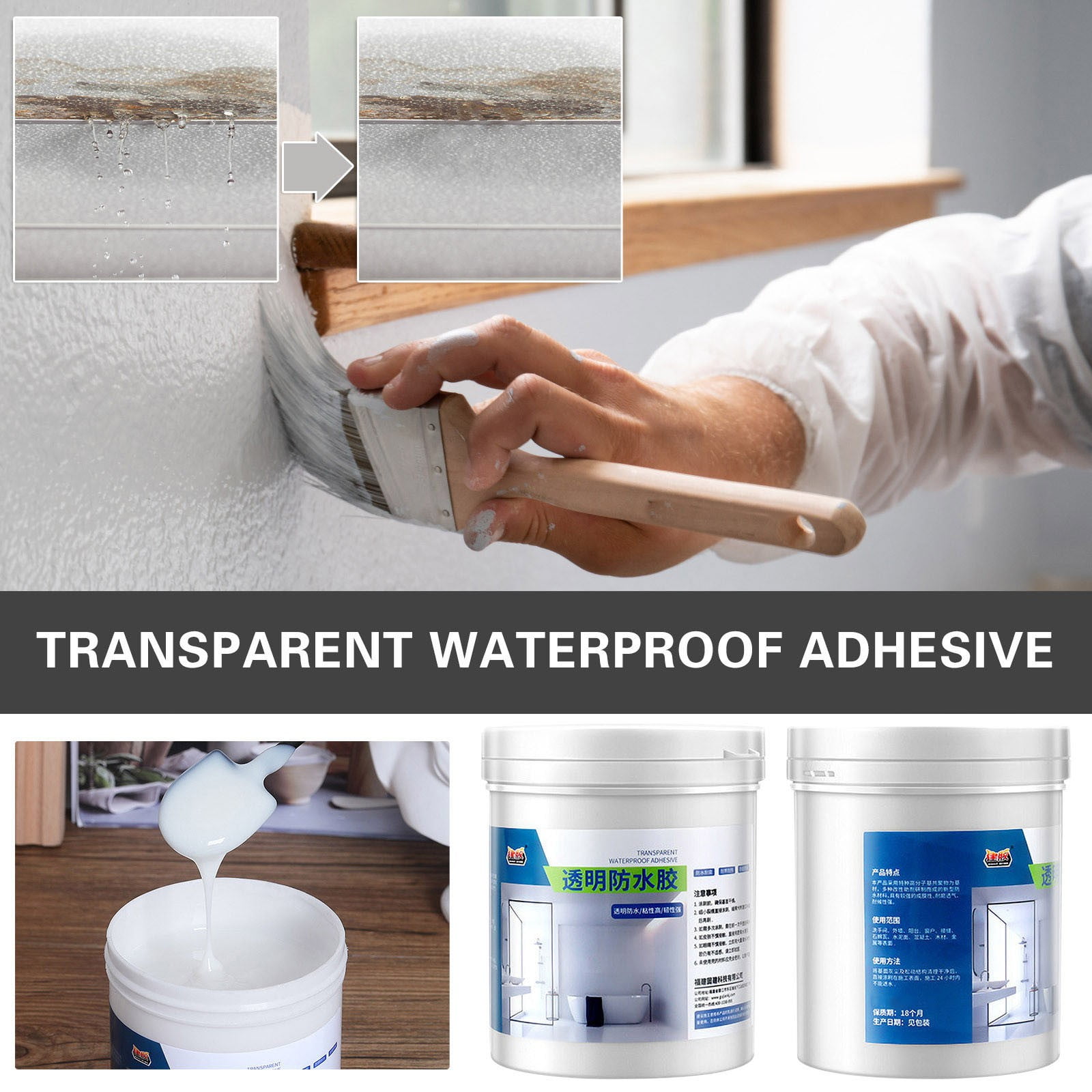 Xihbxyly Almacén. Pegamento Transparente para Baño, Sellador Aislante ...