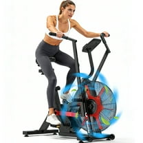 Smart Cross-Training Fan Bike, Air Resistance Cardio Machine with 330lb ...