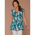 McCall's Sewing Pattern Misses' V-Neck, Gathered Tops with Sleeve and ...