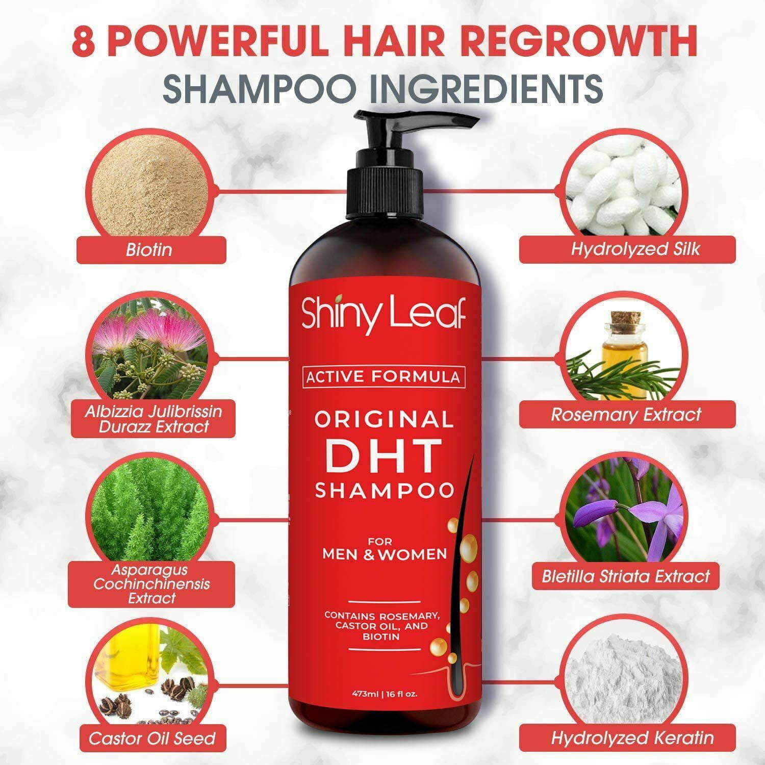 Buy DHT Blocker Anti Hair Loss Shampoo and Conditioner set with Biotin ...