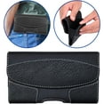 Black Horizontal Leather case with belt loops, Compatible with Lively ...