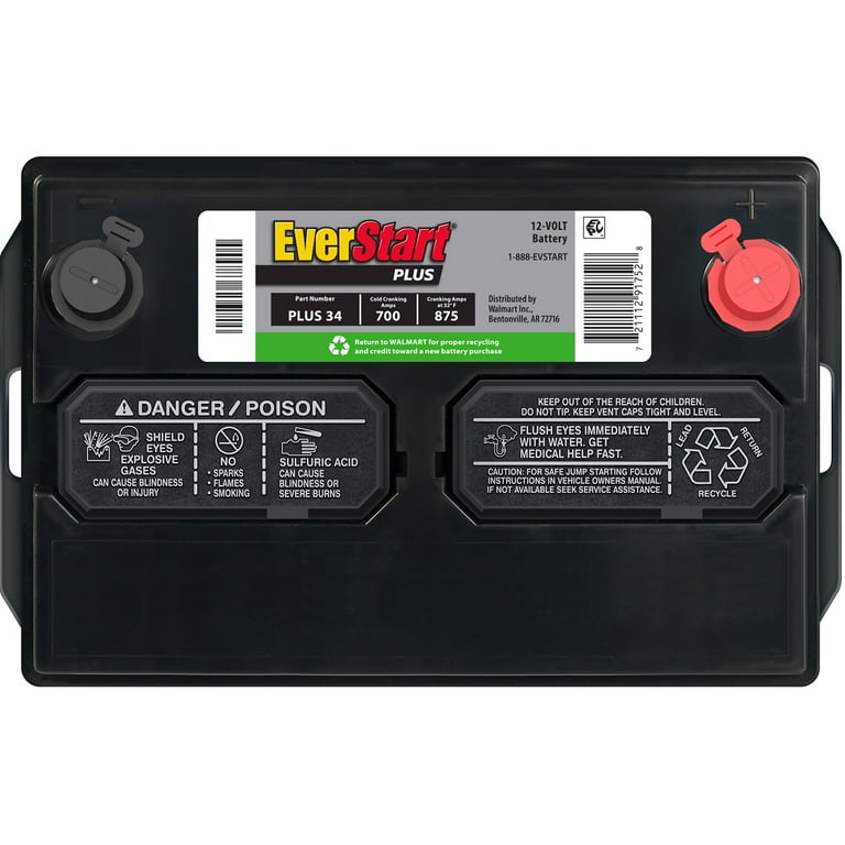Everstart Plus Lead Acid Automotive Battery Group Size 34