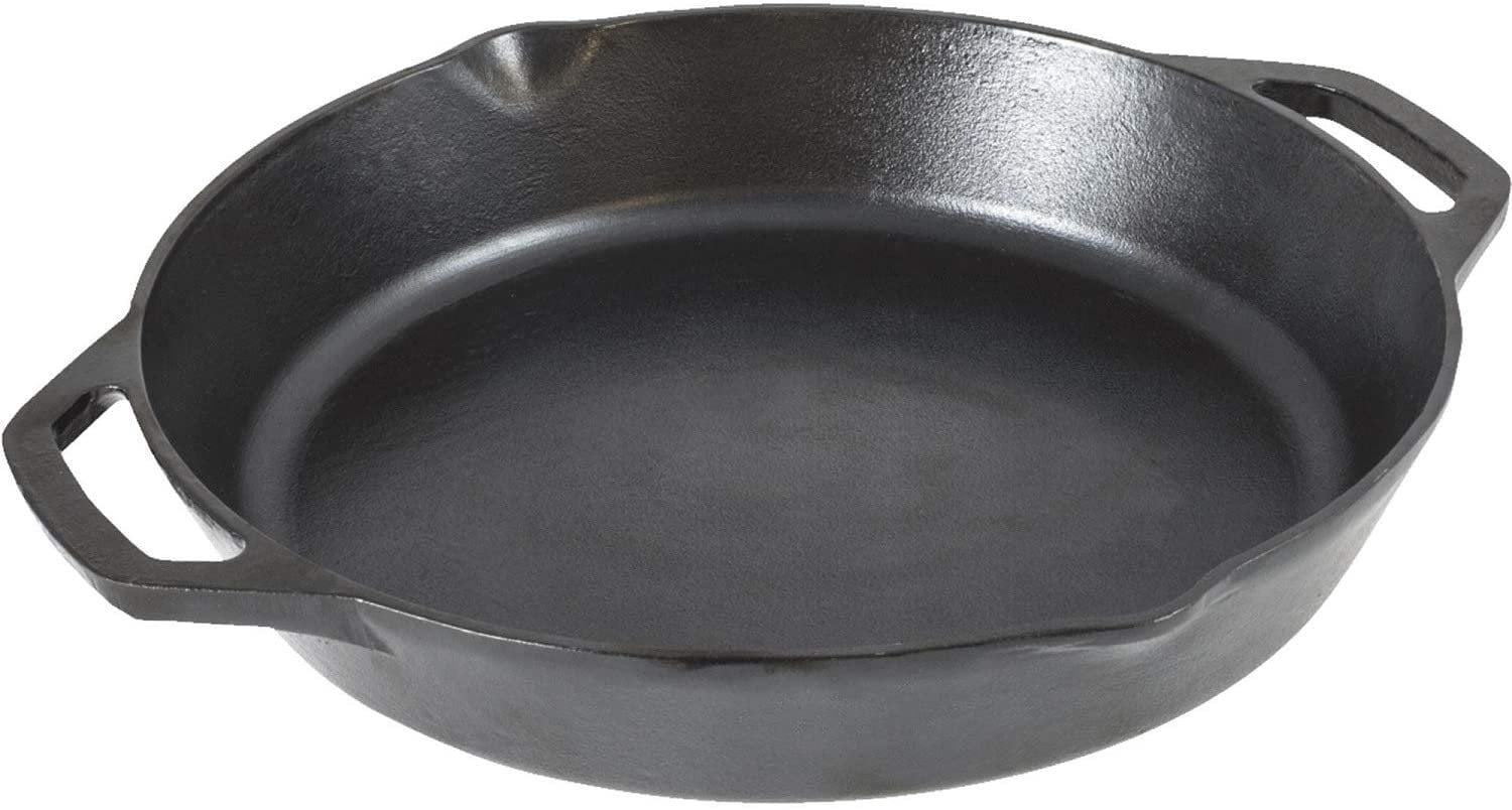 Lodge 12" Seasoned Cast Iron Dual Handle Pan, L10SKL, 12" Diameter ...