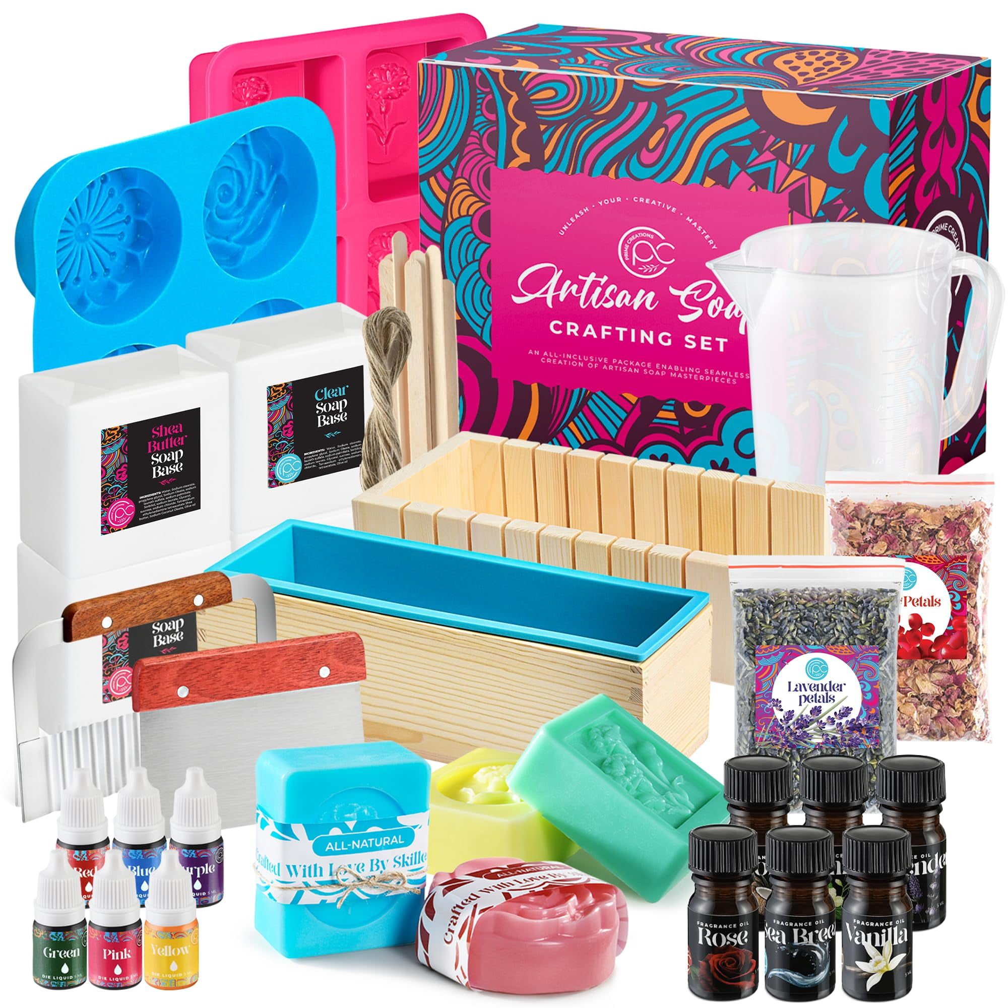Kit para hacer jabón Prime Creations con base para derretir y verter ...