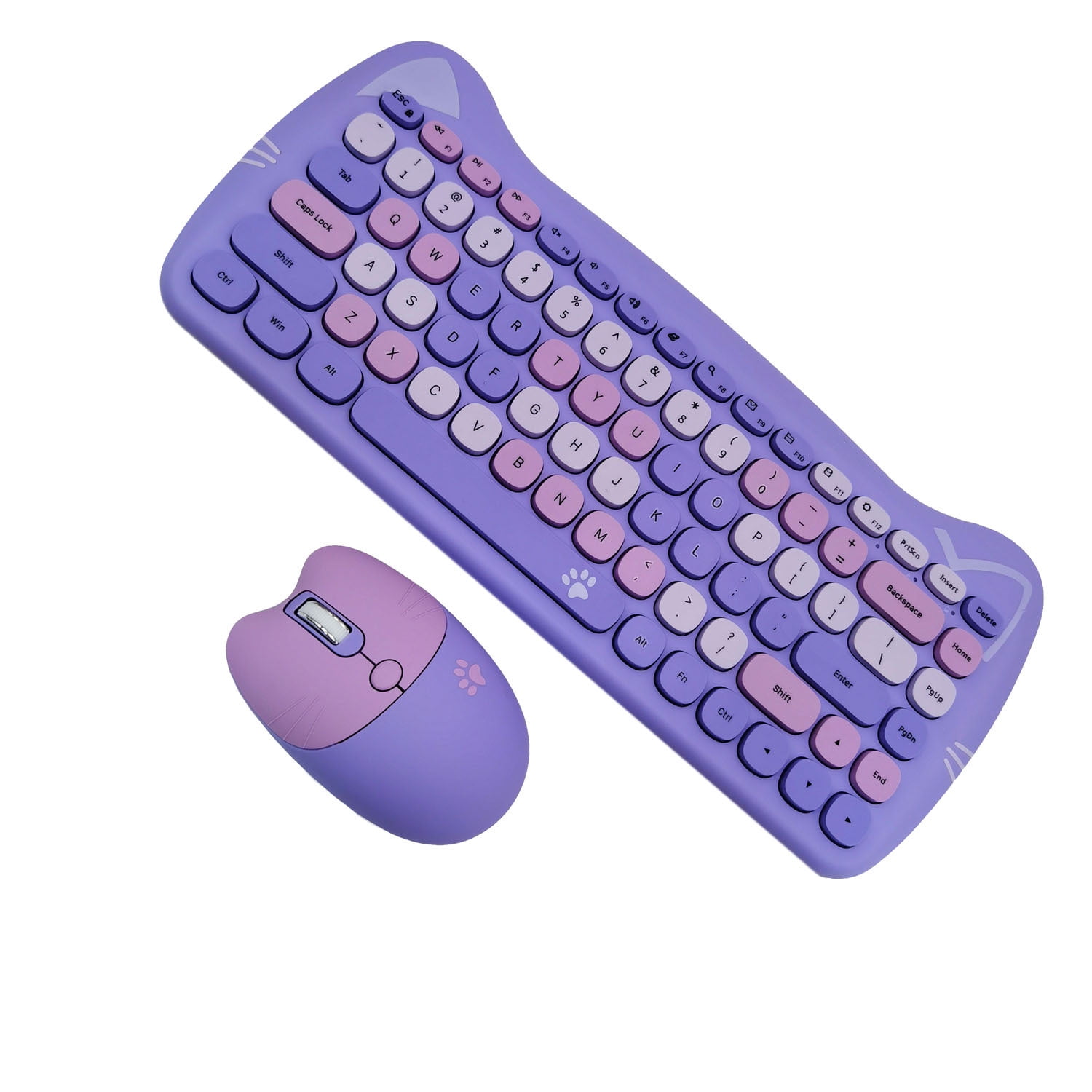 L400 84 Key 2.4G Wireless Keyboard Mouse Set Colorful Matte Feel Wear ...