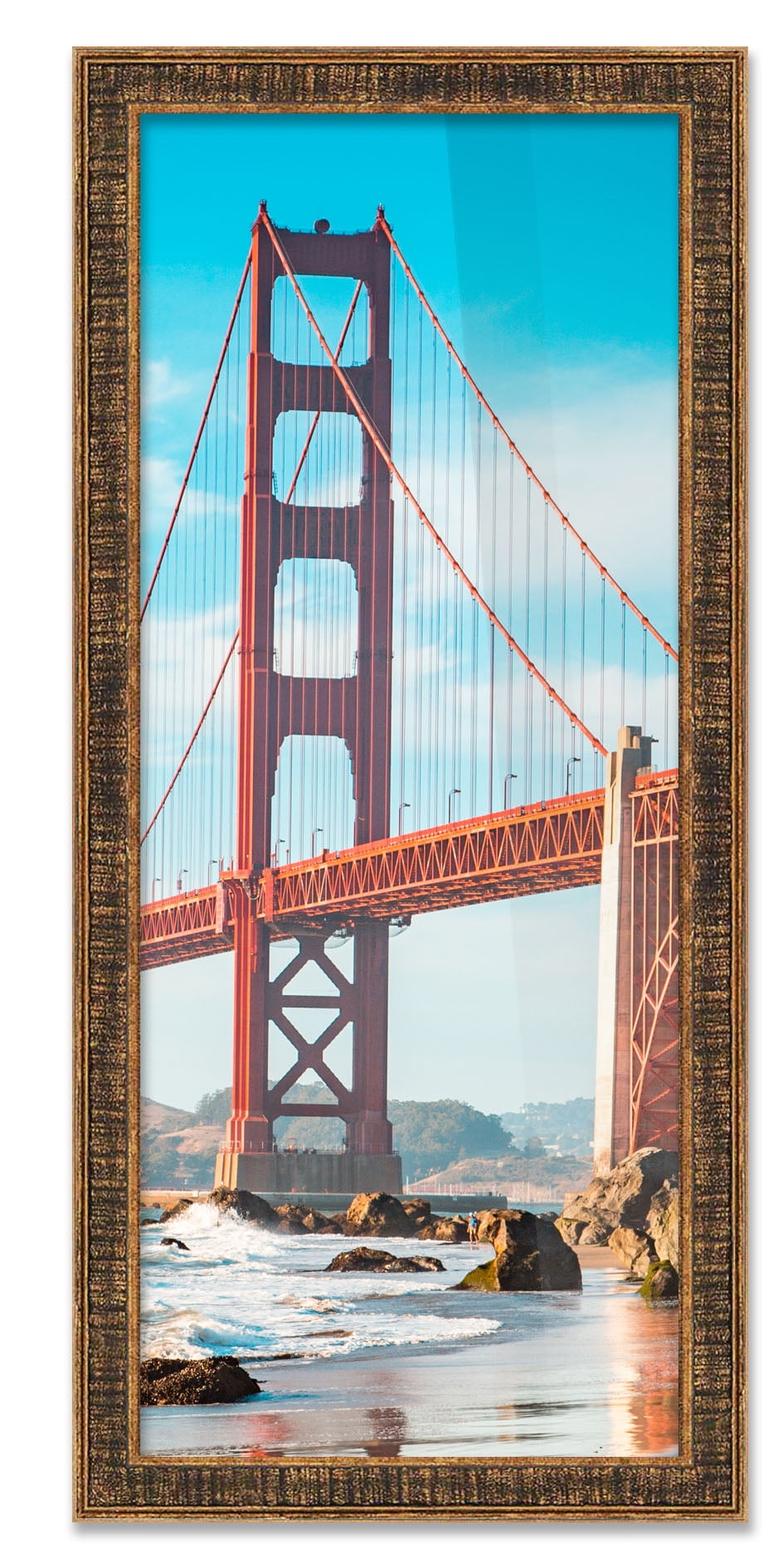 6x18 Frame Gold Picture Frame - Complete Modern Photo Frame Includes UV ...