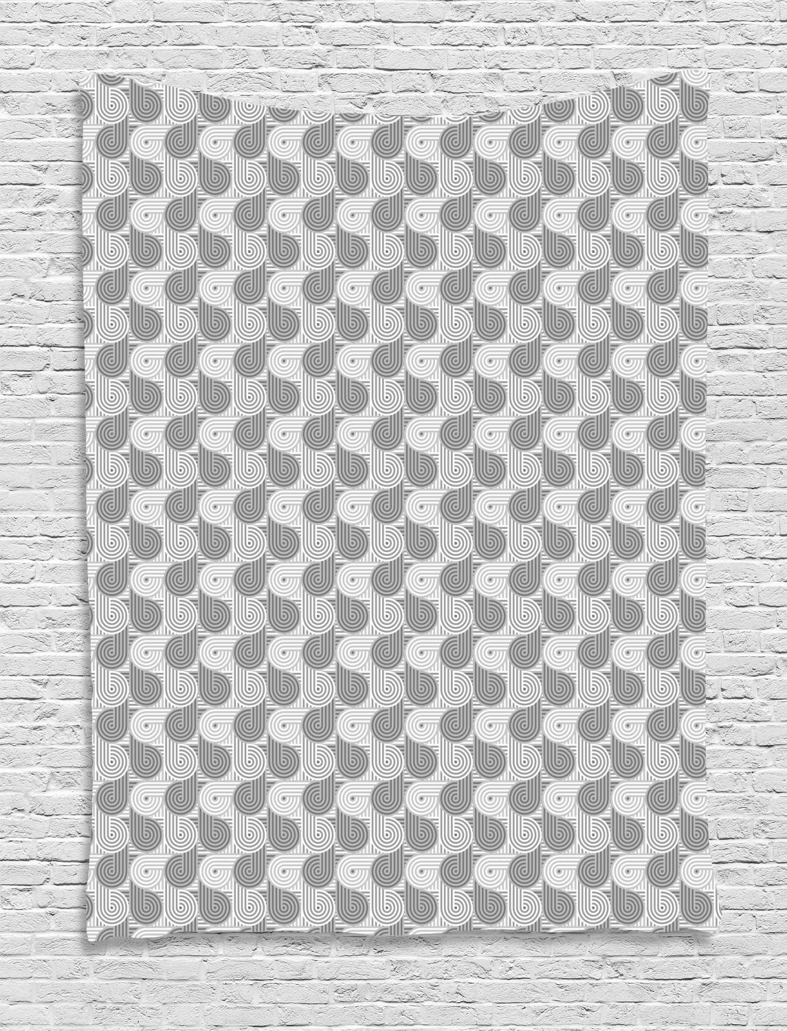 Circle Pattern Tapestry, Geometric Repeating Style Futuristic Graphic ...