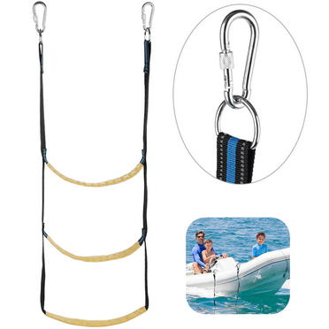 Boat Rope Ladder, 4 Step Heavy Duty 440lbs Strength Foldable Boarding ...