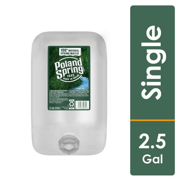 POLAND SPRING Brand 100% Natural Spring Water, 2.5-gallon plastic jug ...
