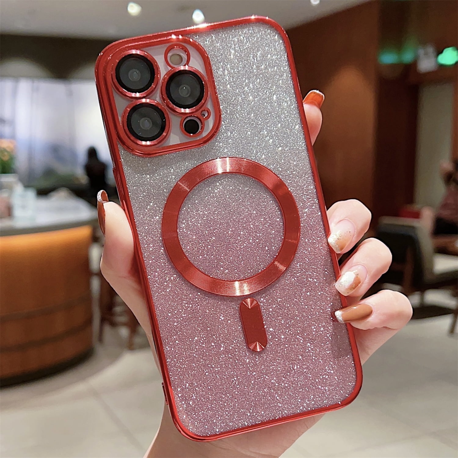 Allytech for iPhone 13 Pro Case, Compatible with MagSafe Gradient Bling ...