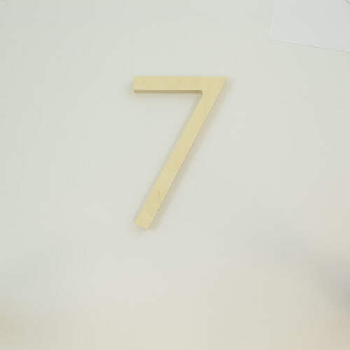 Package of 1, 10 Inch X 1" Baltic Birch "7" Plywood Numbers In The ...