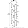 JessieMal Turn-N-Tube 5-Tier Corner Square Rack Display Shelf, Round ...
