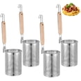 4pcs Pasta Strainer 15'' × 5.5'' Stainless Steel Pasta Basket Mesh ...