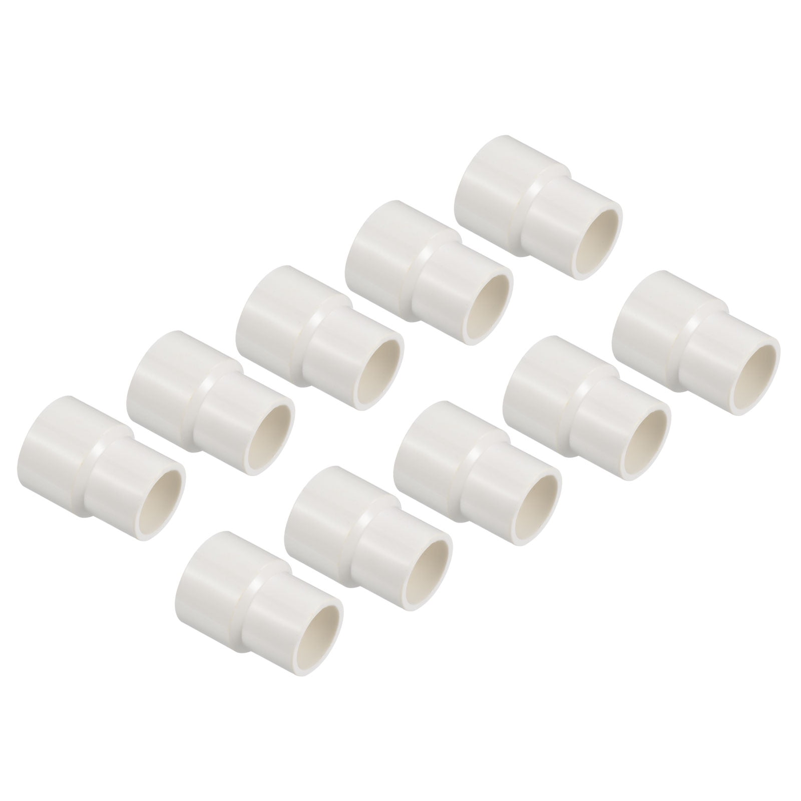 Uxcell 25x20mm PVC Reducer Pipe Fitting Straight Coupling Connector ...