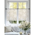 Beige White Starfish Coastal Sheer Curtains for Living Room Bedroom ...