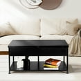 MONVANE 40" Lift Top Coffee Table with Storage for Living Room, Black ...