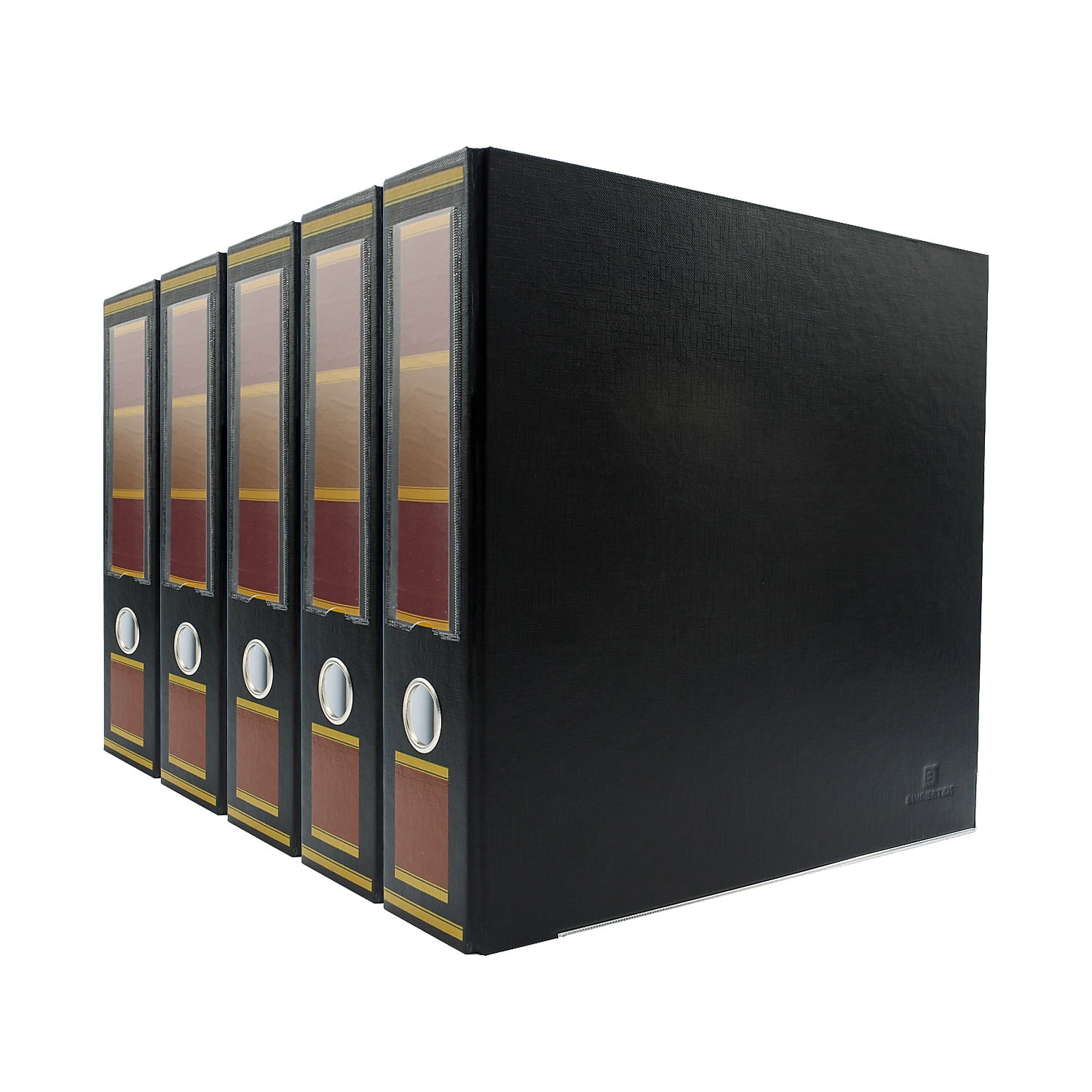 Buy Bindertek 3-Ring 3-Inch Premium Binder 5-Pack Barrister Black ...