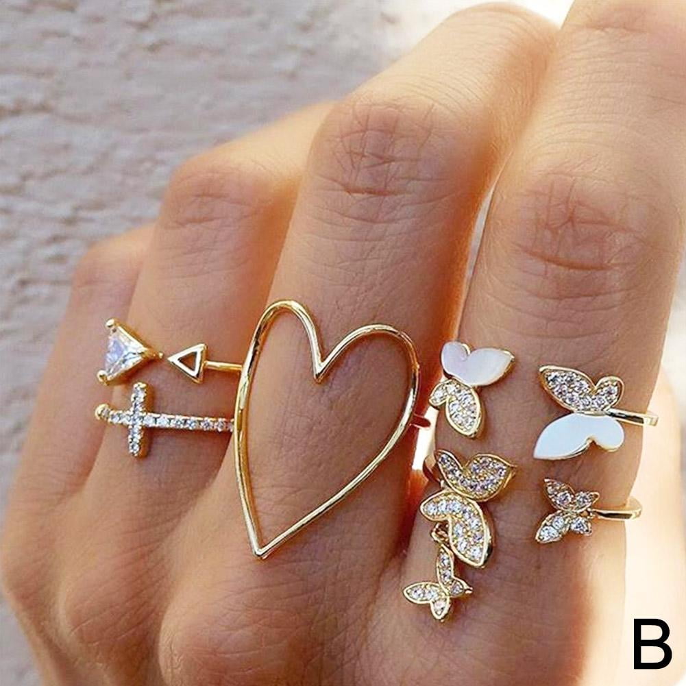 Click here for Dongzhur Bohemian Geometric Rings Knuckle Finger R... prices