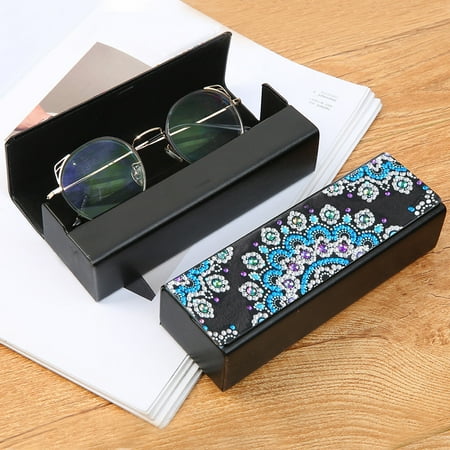 Sunglass Case with Diamond Painting Leather Sunglass Storage Box Hard ...