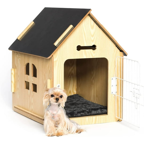 RYPetmia Wooden Dog House with Roof Dogs Indoor and Outdoor Use for ...