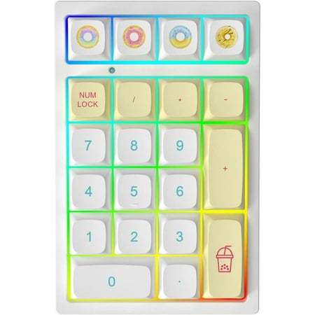 YZ21 Hot Swappable Mechanical Numeric Keypad, RGB 21 Keys Wired Mini ...