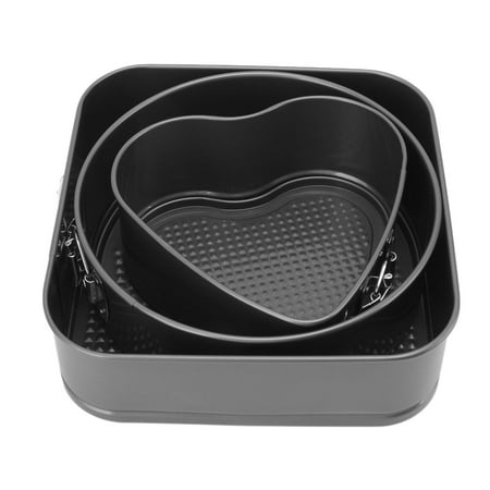 Cake Pan Set, Double Coating Round Heart Square Shape Cake Pan Carbon ...