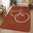 5.25'x7.55' Area Rug for Living Room, Red Brown Cute Gourd Non Slip ...