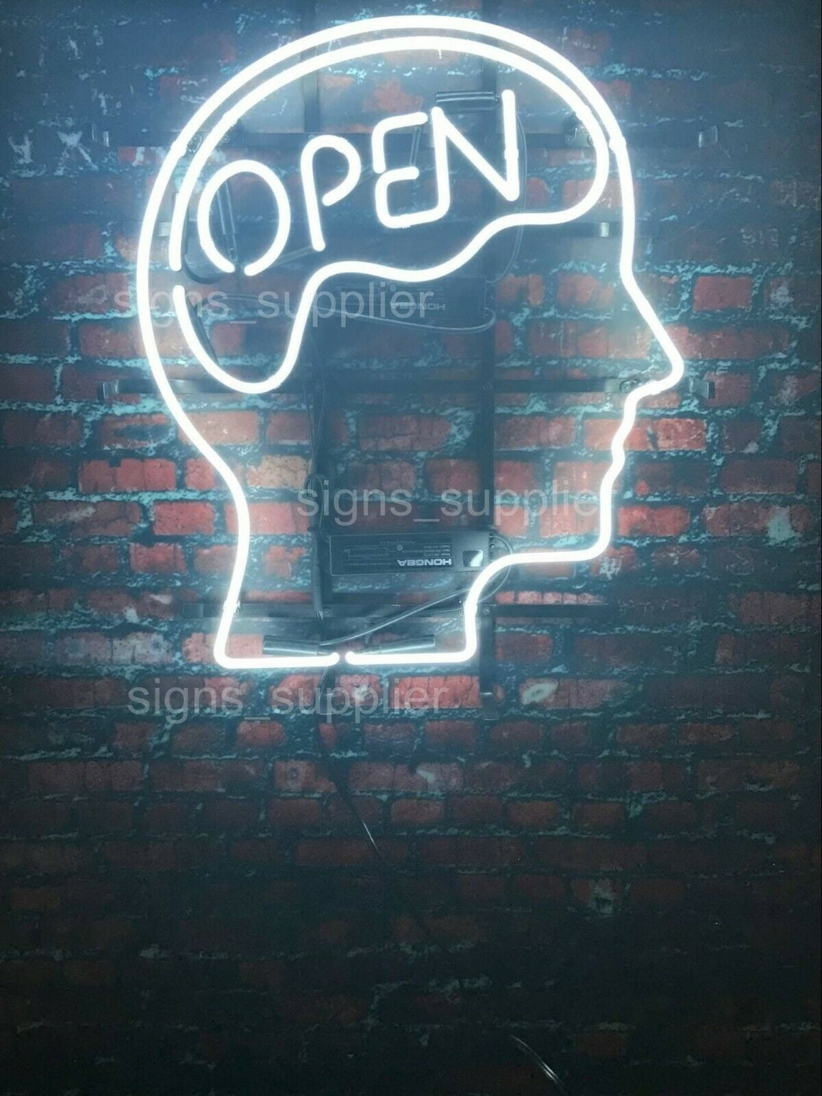 Queen Sense 14"x10" Open Mind Neon Sign Man Cave Handmade Neon Light ...