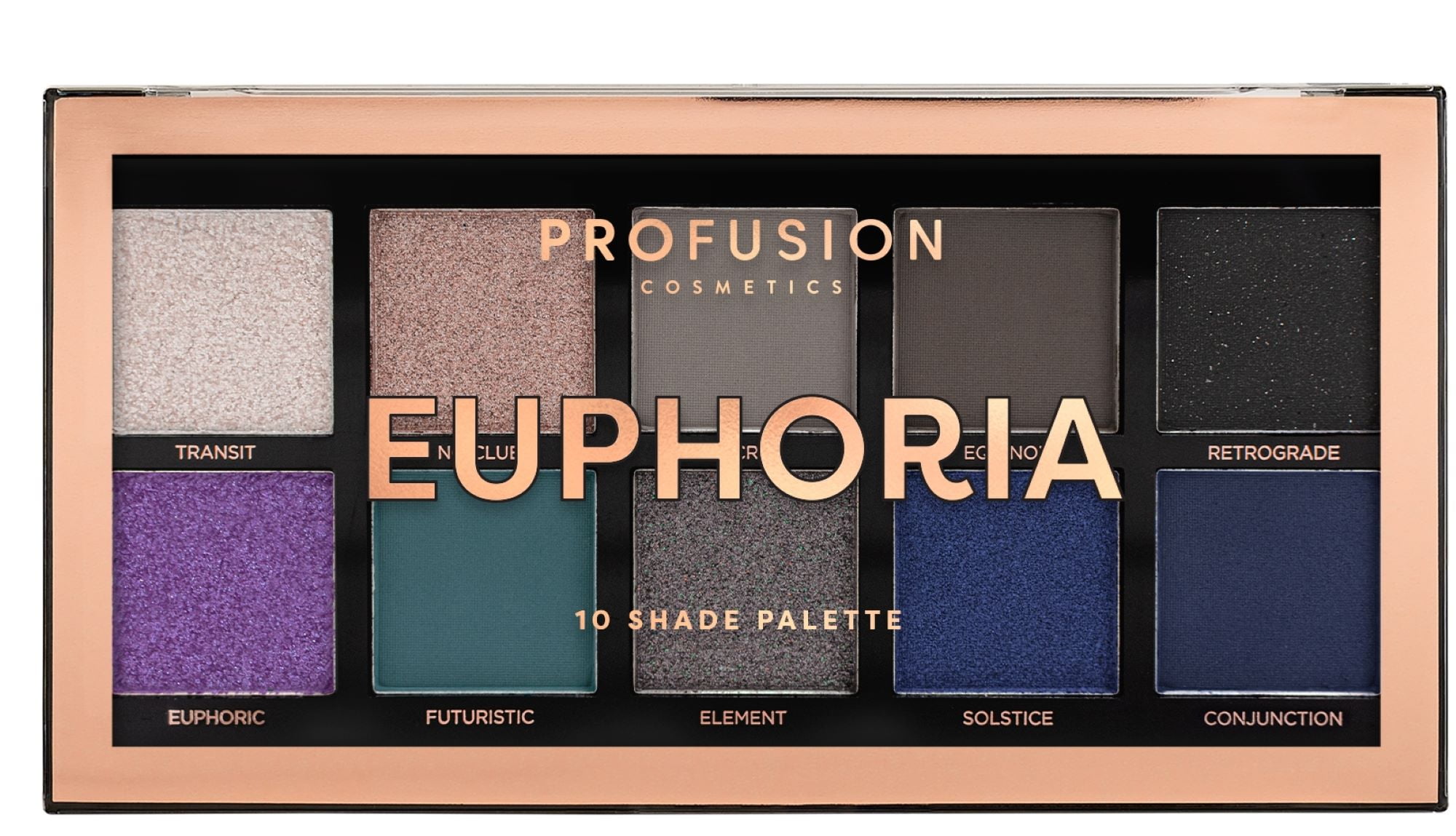 Profusion Cosmetics 10 Shade Eyeshadow Palette - Euphoria, 3.5 oz ...