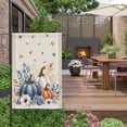 Autumn Harvest House Flags For Outdoor, Blue White Orange Pumpkin ...