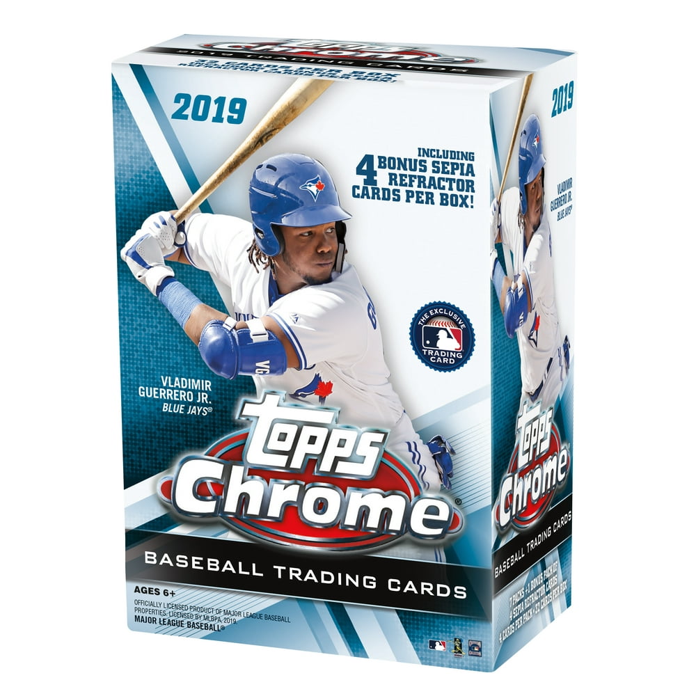 2019 Topps Chrome Baseball Blaster Box- 8 packs total | Sepia Refractor ...