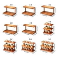 Bamboos Teas Set Display Stand Double Layer Organizers 20kg Capacity ...